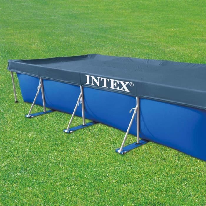 Intex 28039 Bâche de protection pour piscine rectangulaire, Bleu, 450 x ...