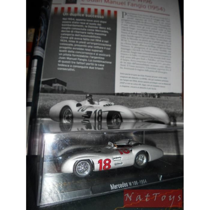 RBA Mercedes W 196 1954 F1 W196 DIE CAST 1:43 MODEL +fascicolo ...