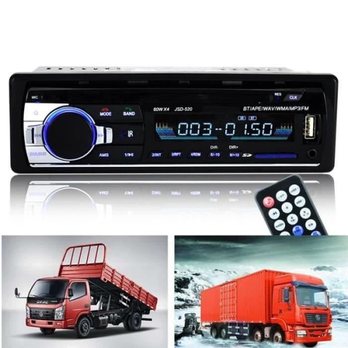 AUTORADIO Radio 24v JSD520 – autoradio avec Bluetooth lecteur Mp3 Audio ...