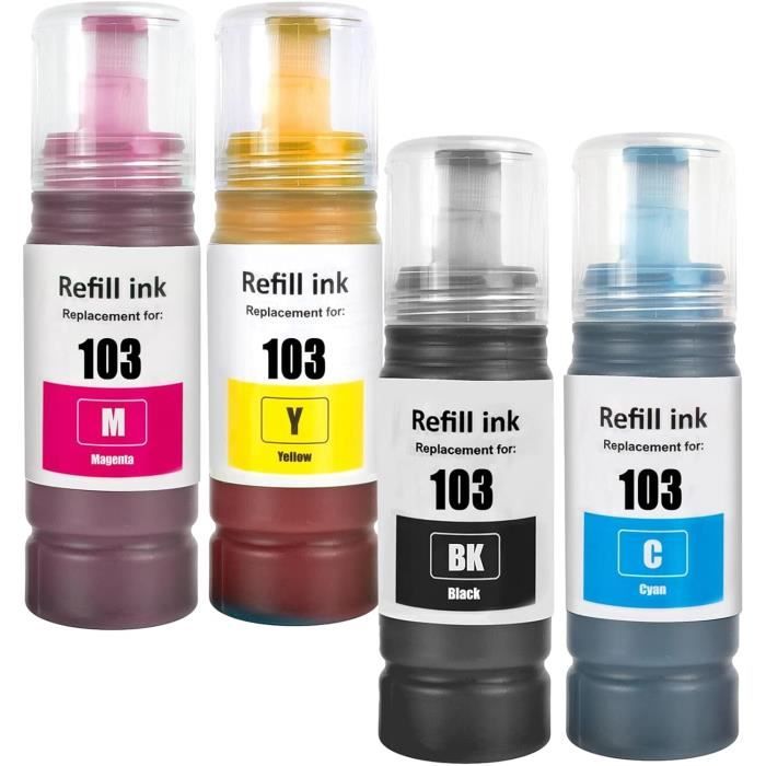 103 Encre Compatible Avec Epson 103 Pour L1110 L1200 L1210 L1250 L3100 ...