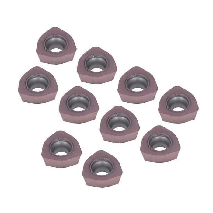 Cikonielf lame d'insertion de tournage en carbure 10 Pcs Carbide Turning Inserts Bronze Coated ...