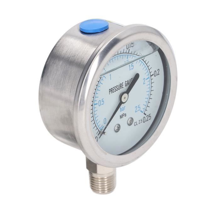 Duokon Manomètre à vide ManóMetro de Vacío, ManóMetro Radial Resistente a la CorrosióN para el ...