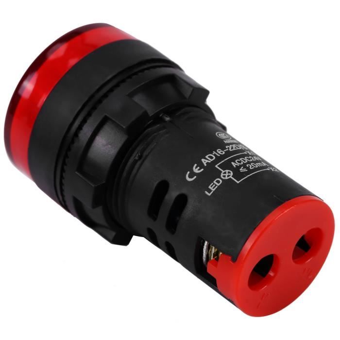 Voyant lumineux LED - EJ.LIFE - AD16-22D/S - Lot de 10 - 24V - Rouge ...