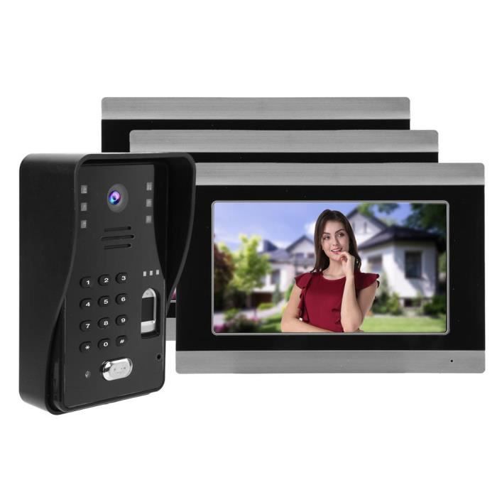 EJ.life Sonnette intelligente Sonnette vidéo WiFi 7 pouces filaire mot ...