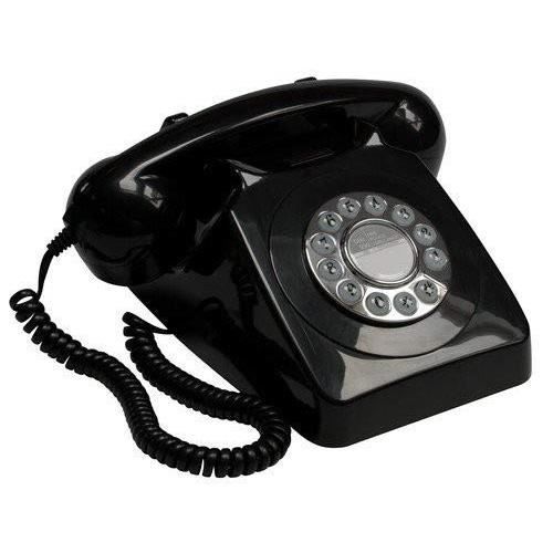 GPO 746 Retro Push Button Telephone Black - GPO746PB Black - Cdiscount ...