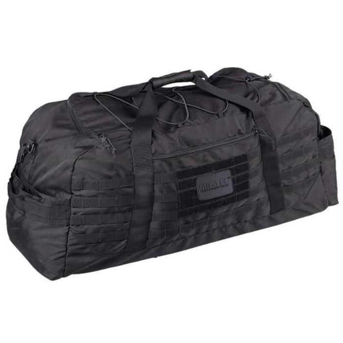 Sac TAP Cargo Combat 105L - Mil-Tec - Noir - Déperlant - Zippé - Grand ...