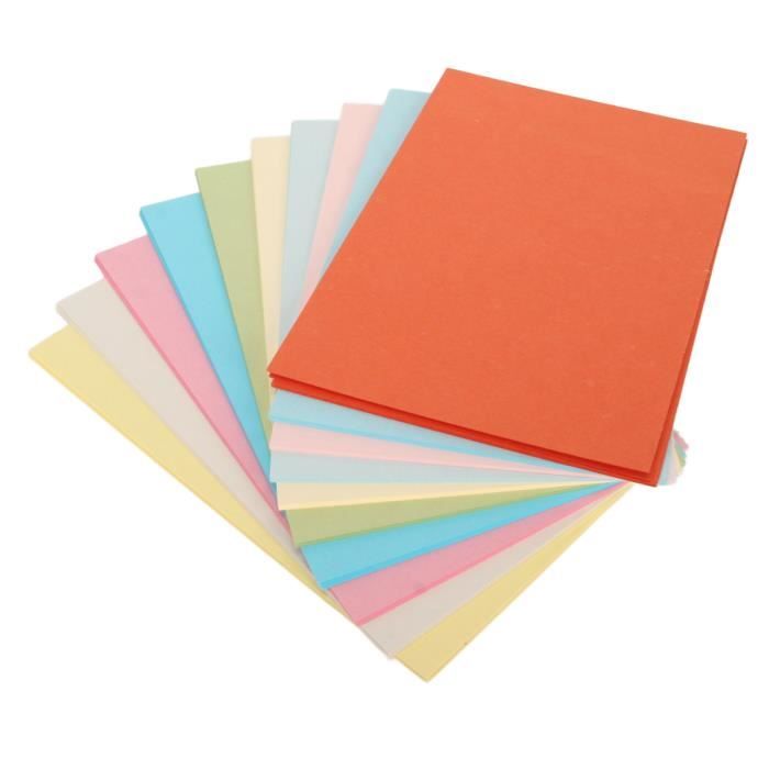 Mxzzand Stock de cartes imprimé 200 pièces papier cartonné coloré ...