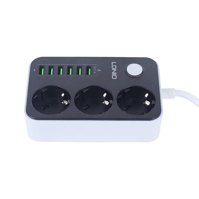 2500W 6 Connecteurs Usb, Multiprise, Interrupteur À 3 Prises Pour La ...