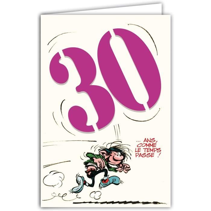 Gaston Lagaffe Glct-6054 Carte D'Anniversaire 30 Ans[u2845] - Cdiscount ...