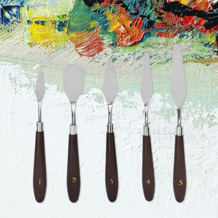PAL 5pcs artiste spatule peinture couteau en acier inoxydable art ...