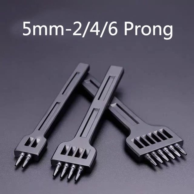POINCON,5mm a set-Belgique--Outil de poinçonnage en cuir à rangée ronde ...