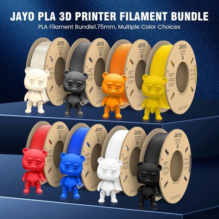 Filament PLA 1.75mm, 250g PLA Filament d'Imprimante 3D Bundle Multicolor, Neatly Wound Filament ...