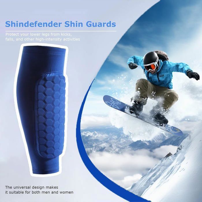 Protection Tibia Ski,KIT DE PROTECTION, Protecteurs de Tibias Élastiques Anti-Collision Longs ...