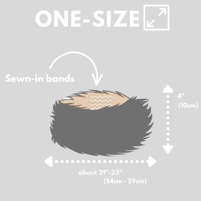 Bandeau En Fausse Fourrure Dhiver Pour Femmes Élégant Serre Tête Avec