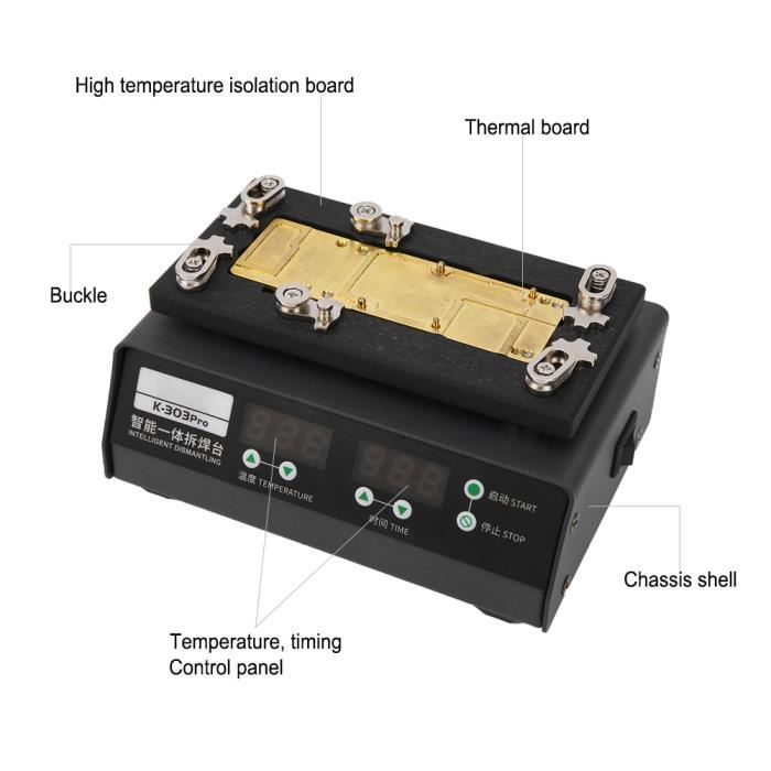 Station de dessoudage - Sonew - K-303pro - Anti-statique - Chauffage ...