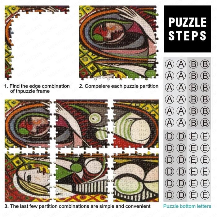 Puzzle en bois Pablo Picasso - Girl In Front Of Mirror - 300pcs ...