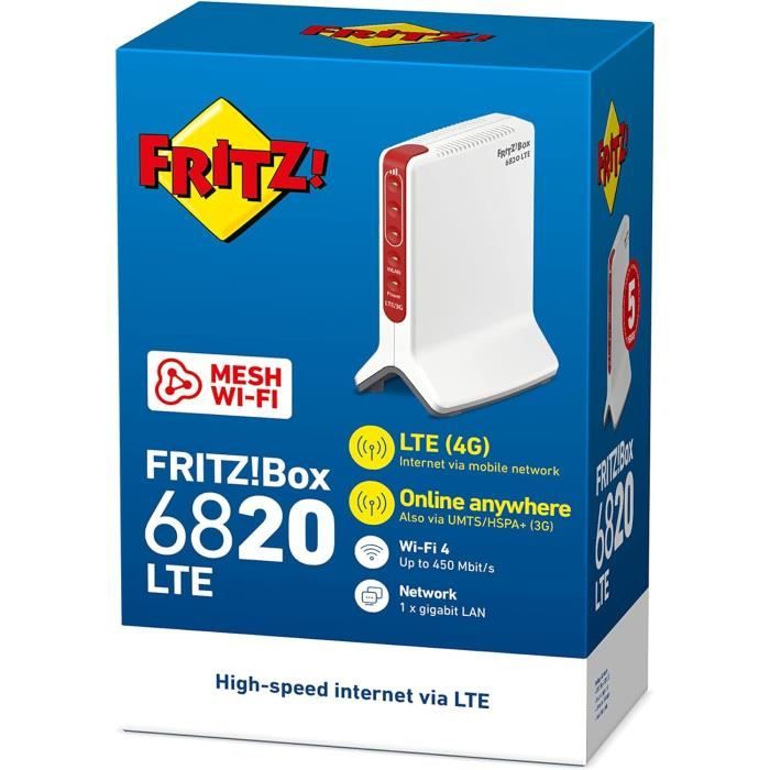 Fritz!Box 6820 Lte International Modem Router 4G-3G,Fente Pour Sim,Wi ...