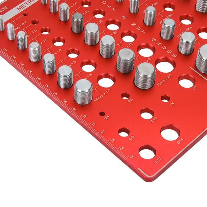 YOSOO vérificateur de filetage en pouces et métrique Vérificateur de ...