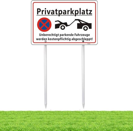 Panneau D'Interdiction De Stationnement Privé Avec Poteaux En Aluminium ...