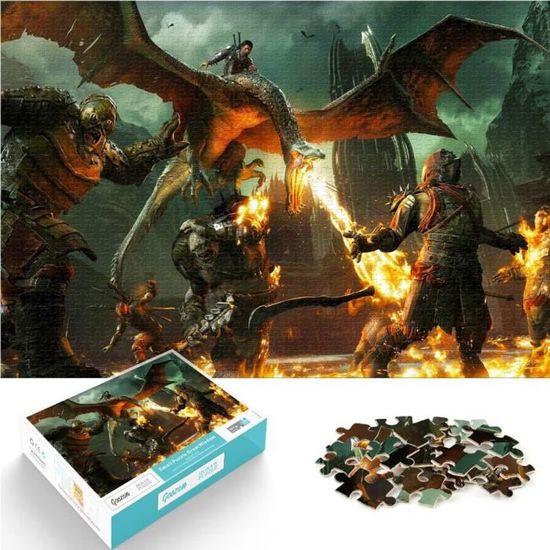 1000 Pièces Puzzle Adultes Et Enfants Puzzles Standard Terre Du Milieu ...