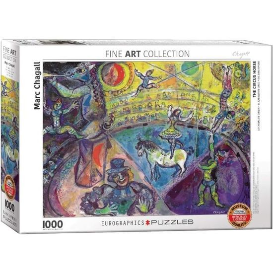 Puzzle Marc Chagall Le Cheval De Cirque (1000 Pièces, Multicolore ...