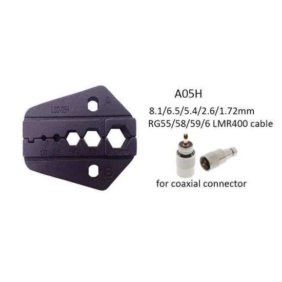 Pince à sertir coaxiale RG6 RG55 RG58 RG59 LMR400 - A05H[E98961] - Bleu ...