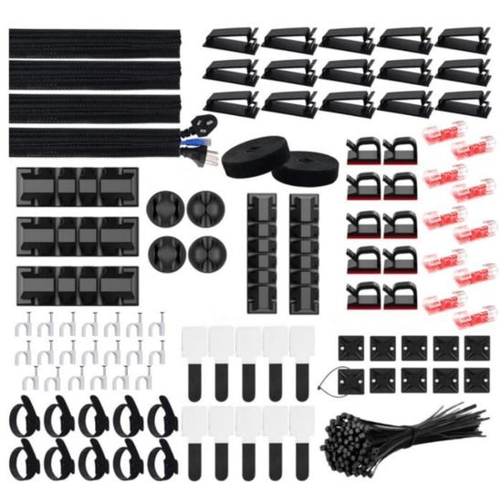 Kit De Gestion Des Câbles De 200 Pièces Comprenant 54 Supports De Serre ...