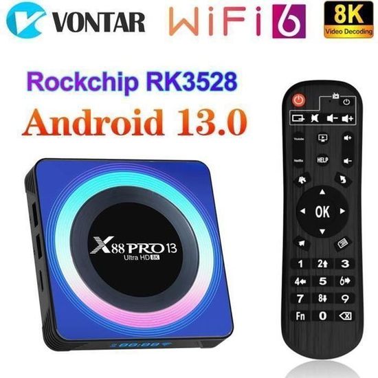 X88 Pro Android TV Box ,Boitier iptv 4Go+32Go ,Android 13, RK3528 ,5G ...
