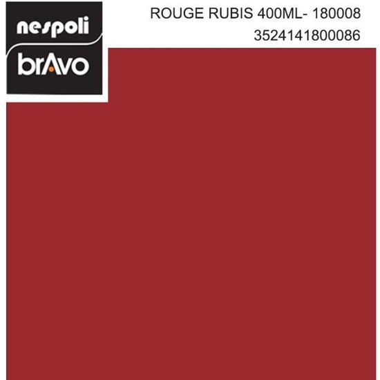 Aérosol peinture professionnelle rouge rubis 400 ml, NESPOLI ...
