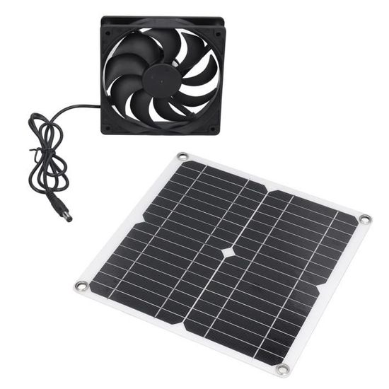 Ventilateur solaire de serre - OMABETA - Sur pied - 12W - 28x28cm - 490g - Cdiscount Bricolage