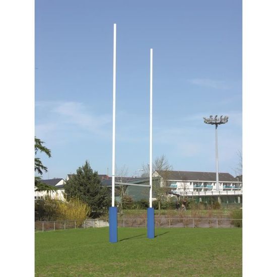 Poteaux de rugby acier galvanisé 11m Sporti France - blanc - 11 m ...