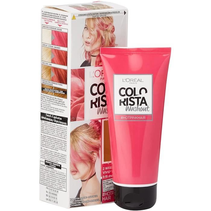 Colorista Washout Coloration Temporaire Moyenne Durée Cheveux HotPink ...