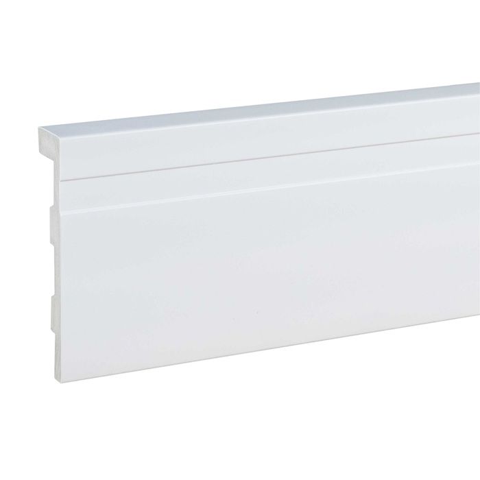 PROVISTON Plinthe PVC Blanc | 25 x 120 x 2000 mm Plinthe moderne Arêtes ...