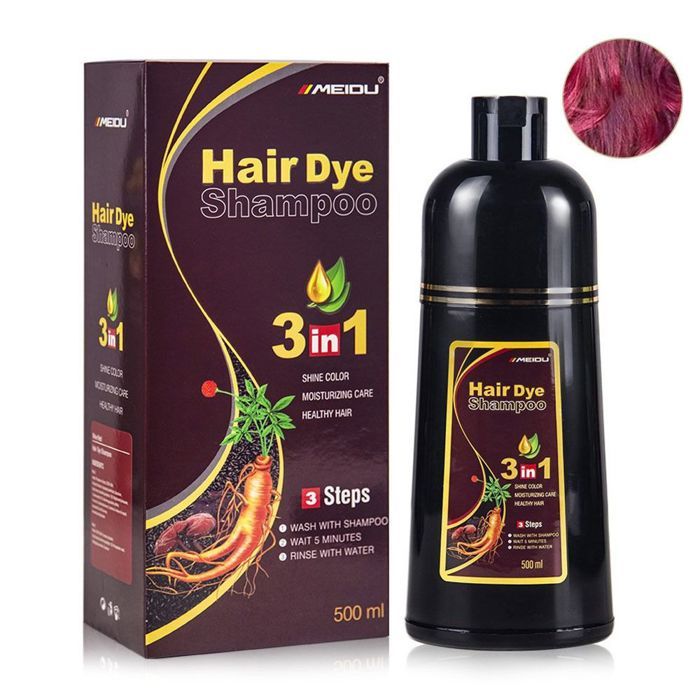 3 en 1 shampooing colorant instantané couleur noire naturelle pour ...