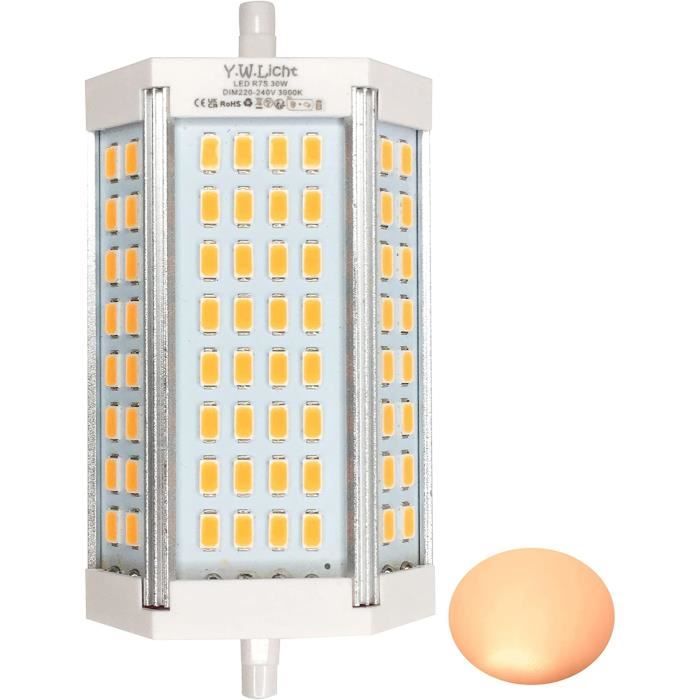 Ampoule Led R7S 30W Blanc Chaud 3000K Intensité Variable 118Mm Lampe De ...
