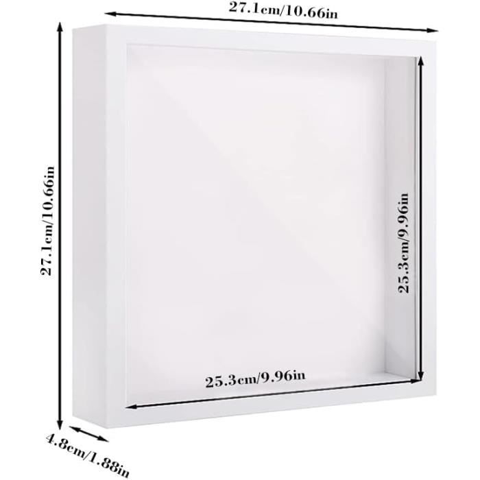 Cadre photo 3D, 25 x 25 cm, profond, à remplir, pour décoration murale ou de.[Z4626] - Cdiscount ...