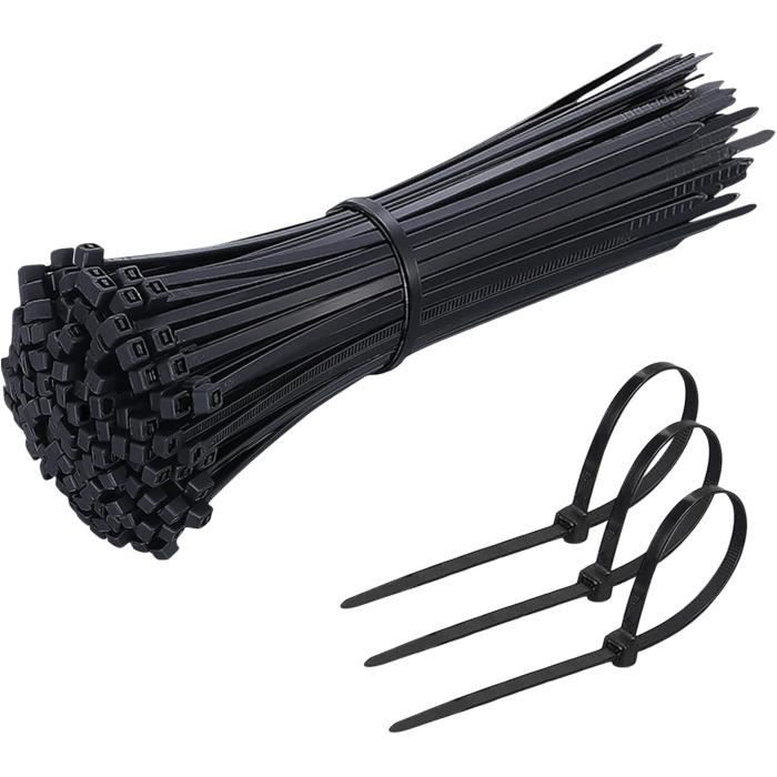 100 Pièces Collier de Serrage 300 mm x 3,6 mm, Multifonction Plastique ...