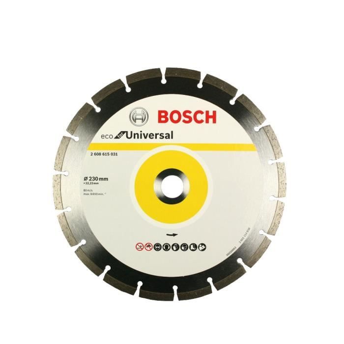 Disque à tronçonner diamanté Universal BOSCH 230mm - Cdiscount Bricolage
