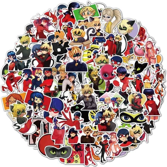 100 Pcs Autocollants Vinyle Imperméable pour Graffiti Autocollants Rose ...