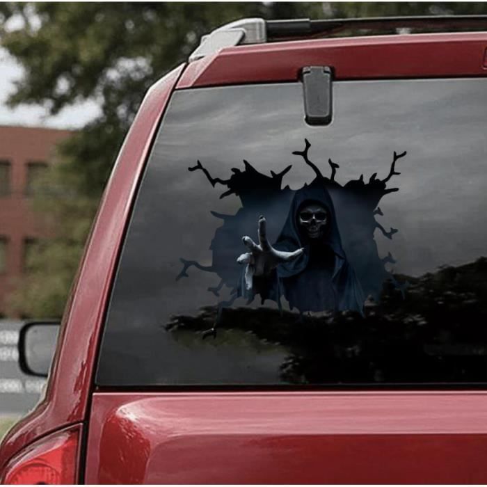 Halloween mur sol autocollant horreur Stickers muraux crâne autocollant ...