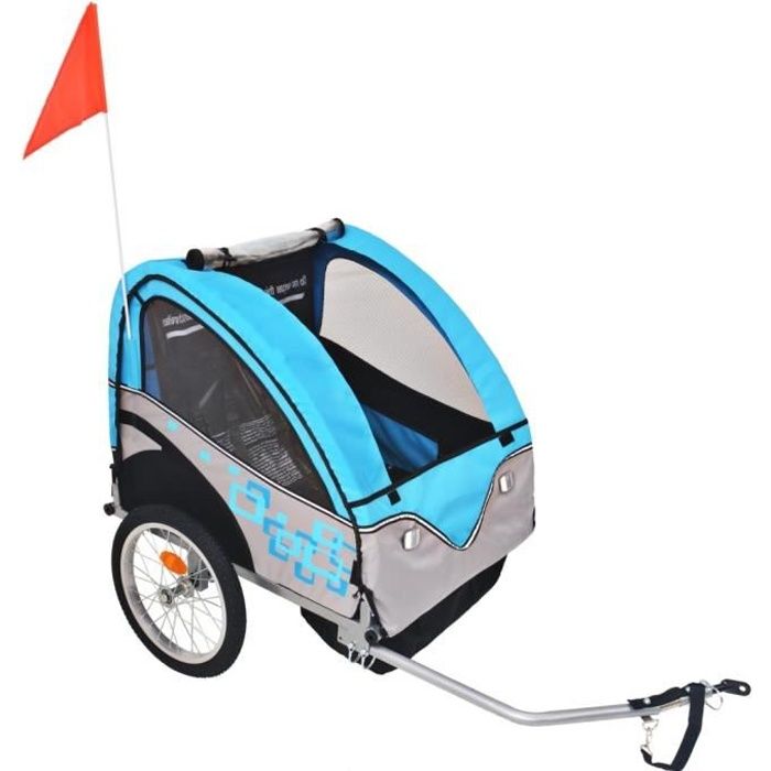 NATU}9246Parfait Remorque de vélo pour enfants bébé 1-2 Design Moderne ...