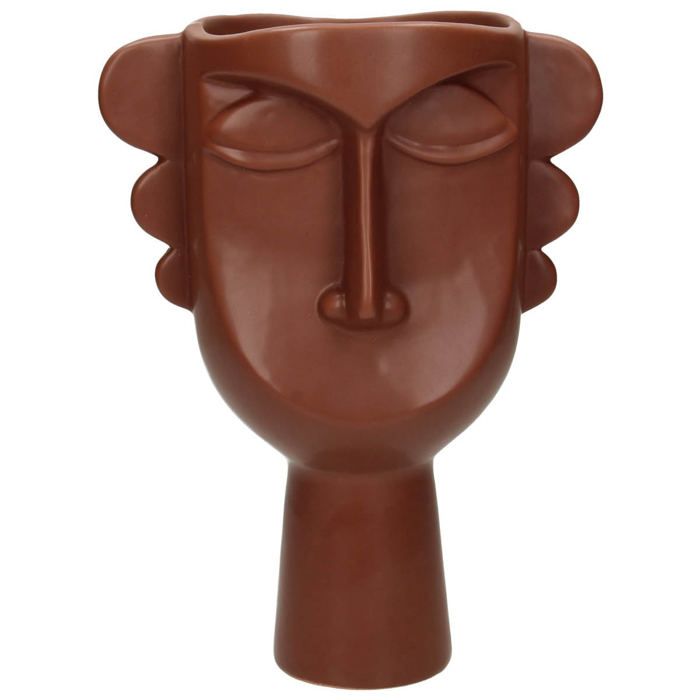 SVJ Pot de fleurs Masker - 16x12x21 cm - Faïence - Terra - Cdiscount Jardin