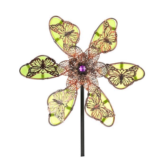 Décoration du jardin,Moulin à vent papillon lumineux d'extérieur ...