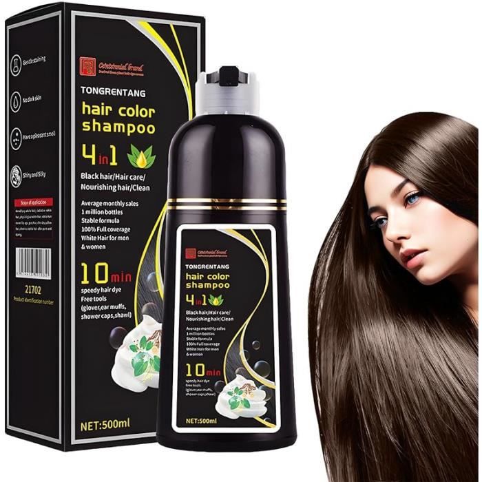 Shampoing pour teinture capillaire,500 ml,3 en 1,ingrédients naturels à ...