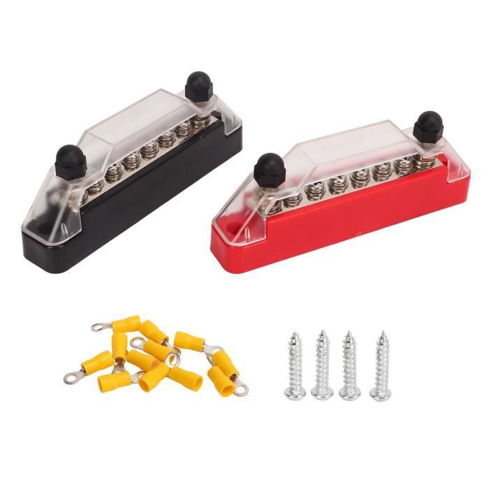 Dilwe bloc de fusibles à 6 voies 2 Pcs 6 Post Power Distribution Block ...