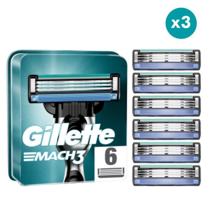 3x6 Lames de rasoir Gillette Mach3 - Cdiscount Au quotidien
