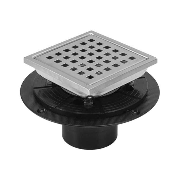 HURRISE Siphon de douche de 4 pouces Siphon de sol de douche carré de 4 ...