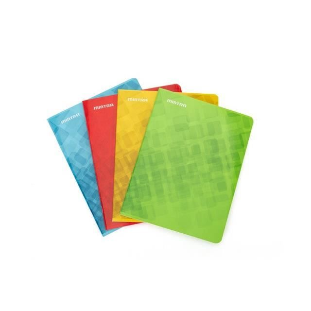 Mintra Lot de 4 Cahiers A4 90 gm Couverture Carton Agraffé Petit ...