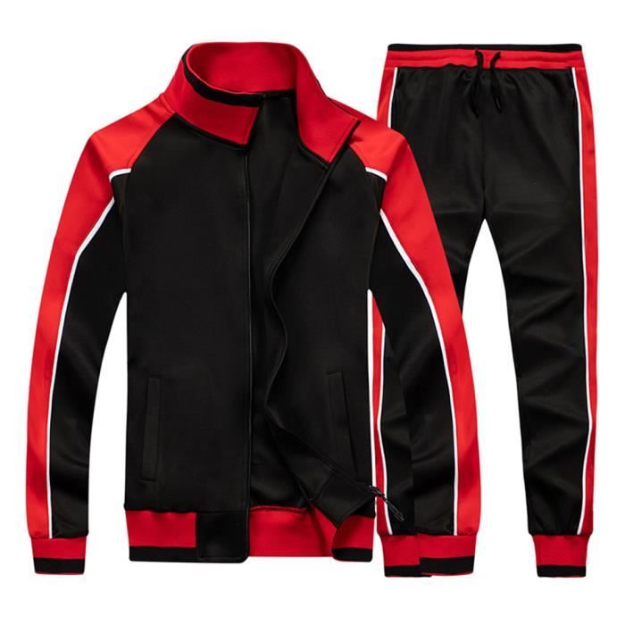 Survêtement Homme Ensemble Blouson Sweat Zippé Sports Jogging Pantalon ...