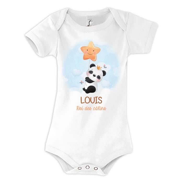 Body bébé - Louis - Panda Roi des Câlins - 100% coton - Oeko-Tex ...